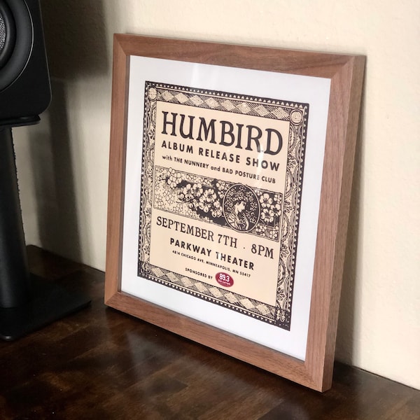 Natural WALNUT Picture Frame in Peewee Style - Choose Your Size: 3x3 up ...