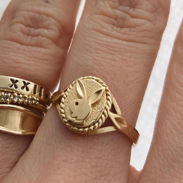 Vintage 10k Gold Engraved Signet Ring - Etsy