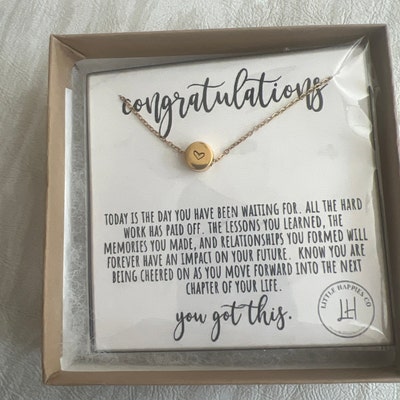 Graduation Necklace, Graduation Gift, Graduation Jewelry, Class of 2024 ...