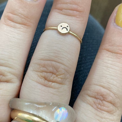 Mood Ring Happy Face Sad Face Smiley Ring Frowny Ring - Etsy