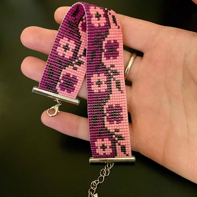 Flower Bead Loom Bracelet Patterns Floral Seed Bead Loom - Etsy