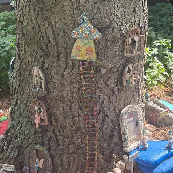 Fairy House Ladder Fairy House Stairs Dollhouse Miniatures Fairy Garden ...