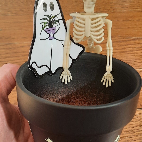 Ghost Planter, Glow in the Dark Planter, Haunted Garden, Halloween ...