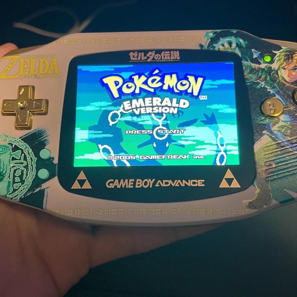 ZELDA TOTK Custom Gameboy Advance W/ Backlit IPS Screen, Enhanced Audio ...
