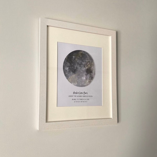 Custom Moon Phase Print, Personalized Gift, New Baby Gift, Anniversary ...