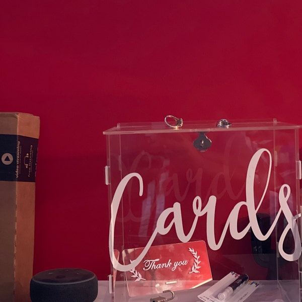 Cards Vinyl Decal, Wedding Card Box Decal, Wedding Venue, Gift Box ...