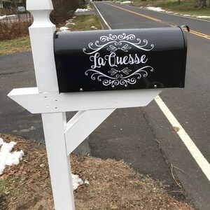 Mailbox Last Name With Vintage Frame, Last Name Decal, Curb Appeal ...