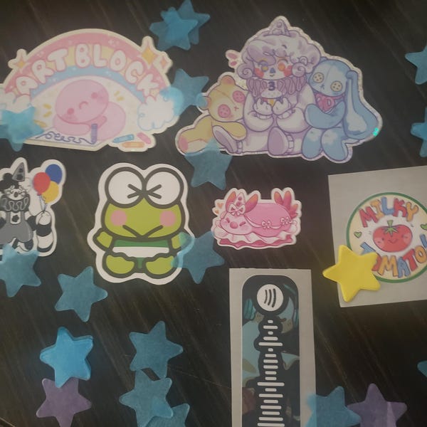 Sparkly Art Block Waterproof Stickers! - Etsy