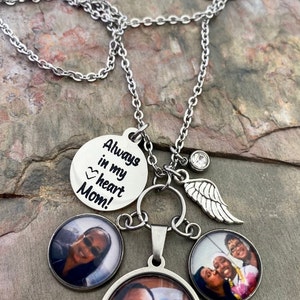 Memory Photo Handmade Jewelry Memorial Necklace Gift Your Wings Were ...