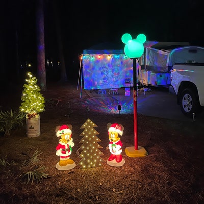 Short Post Mickey Lamp With Multi-color LED Lights Short Pole - Etsy