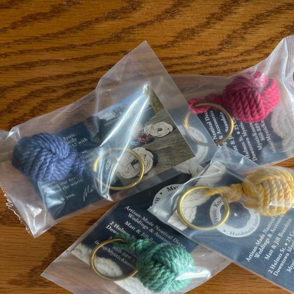Nautical Boaters Monkey Fist Key Fob 10 Colors - Etsy