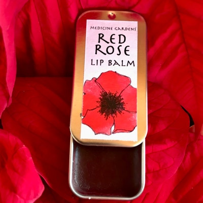 Red Rose Lip Balm Red Tint Natural Organic Lip Balm With Alkanet, Rose ...