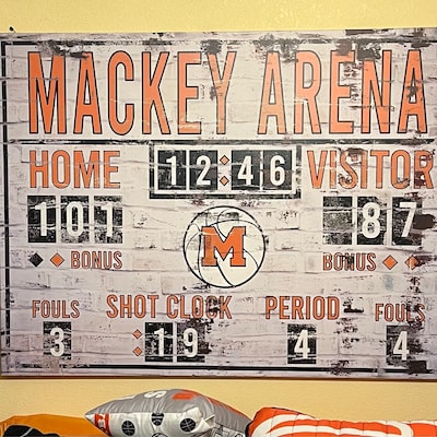 Custom Baseball Scoreboard Sign Vintage Gam Room Decor Man - Etsy