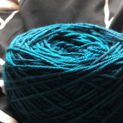 Hand Dyed Yarn. Worsted Weight Superwash Merino Wool. DEEP SEA TONAL ...