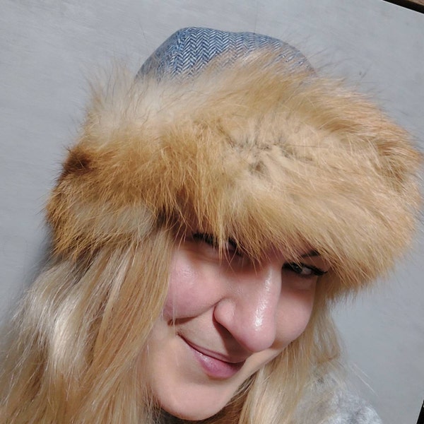 Early Medieval Birka Viking Woollen Hat With Linen Lining and Red Fox ...