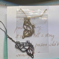 Custom Two Butterfly Necklacebest Friends Necklace - Etsy Canada