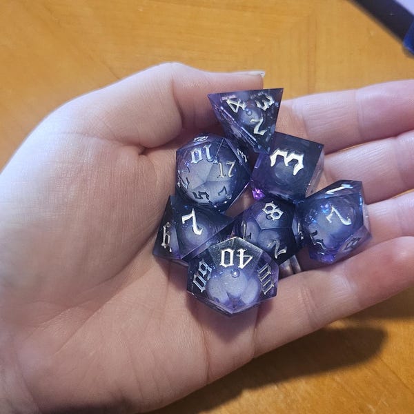 Dnd Dice Set Dragon Eye Liquid Core for D&d Gifts , Liquid Core ...