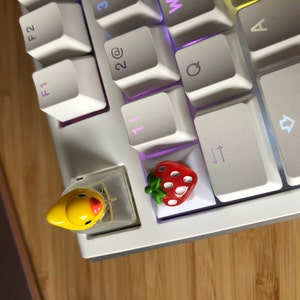 Cute Artisan Keycap Pizza, Kawaii, Pink, Resin, Gamer Setup, Cherry MX ...