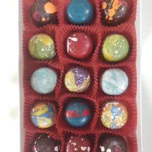 Artisan Chocolate Bon Bons. 15 Piece Box. Gluten Free. Simple ...