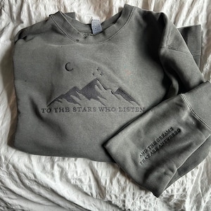 OFFICIALLY LICENSED ACOTAR Embroidered Sweatshirt Stars Acotar Merch ...
