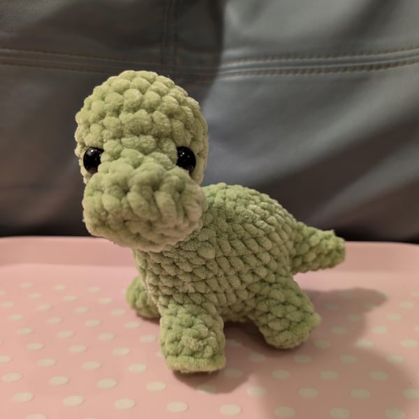 Mini Brontosaurus Crochet Pattern – Low Sew Dinosaur Amigurumi PDF by ...