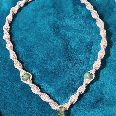 Black Macrame Shell Necklace Hemp Sufer Necklaces Gift for - Etsy