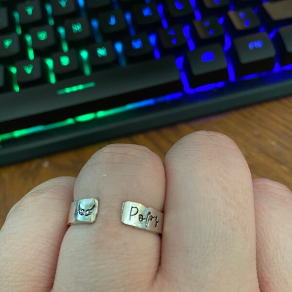 Grief Gift - Personalized Ring - Memorial Ring - Custom Memorial - Wrap ...