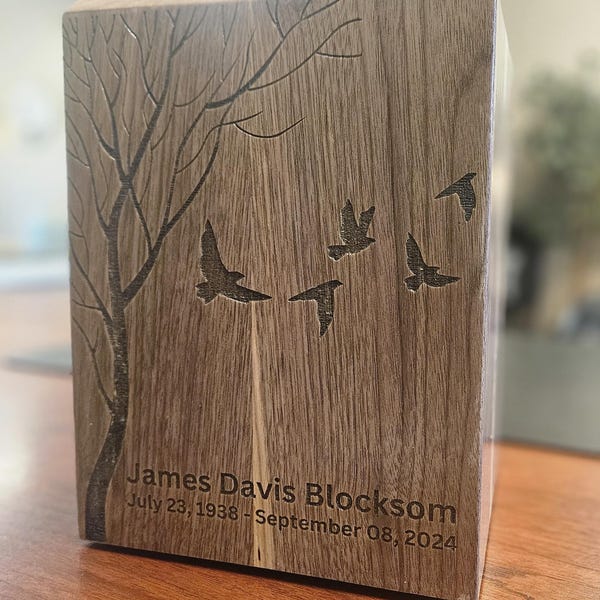 Urn Personalized Urn for Dad Urn for Mom Celebration of Life Minimalist ...