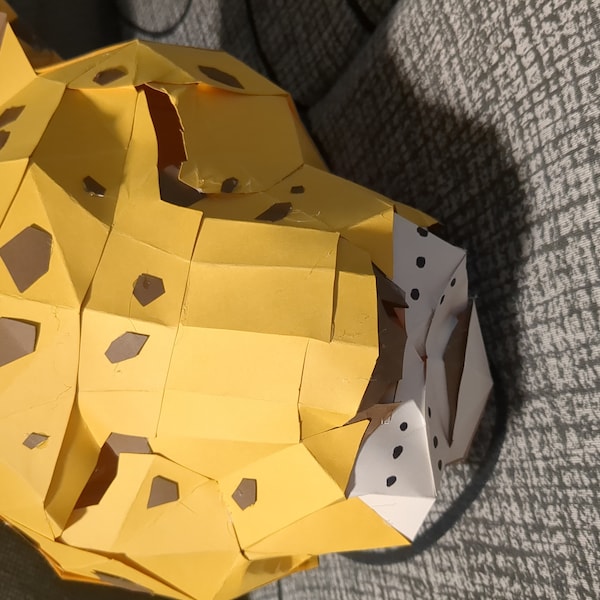 Jaguar Mask: DIY Papercraft Low Poly Costume (PDF Template) - Etsy