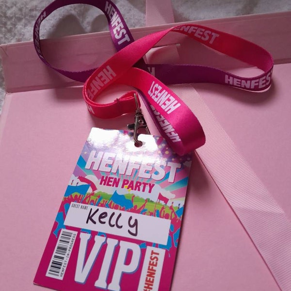 HENFEST ® Hen Party VIP Lanyard Passes ~ Hen Party VIP Cards ~ Hen Fest ...
