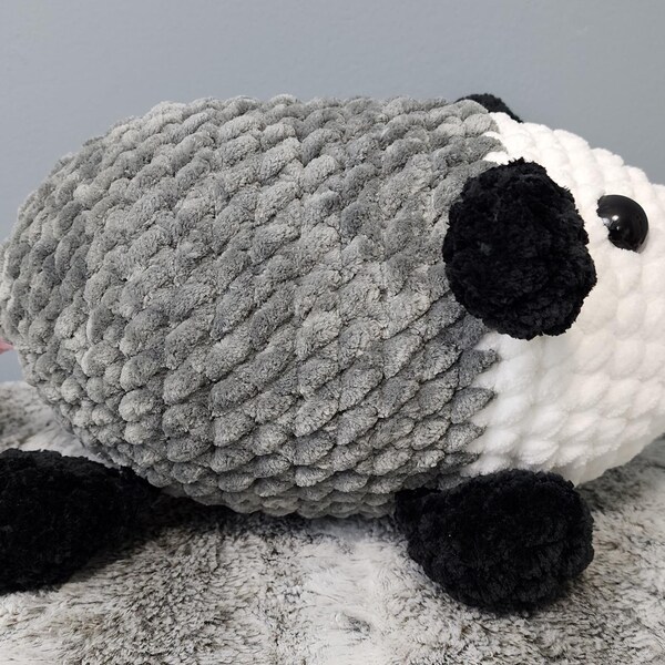 Crochet Possum Pattern NO SEW Opossum Laying Down Sploot Regular Size ...