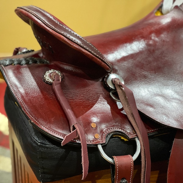 Wade Tree A Fork Premium Western Leather Roping Ranch Work Horse Saddle ...