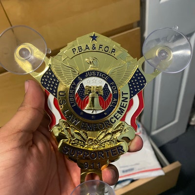 NJ State Police Gold Supporter Family Member Fop Pba Car Window Shield ...