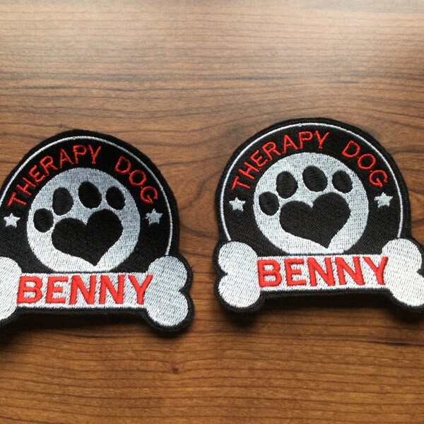 Therapy Dog Custom Embroidered Patch - Etsy