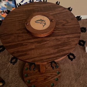 Personalized Compound Bow Recurve 8-place Solid Oak Wall Display Rack ...