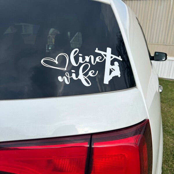 Lineman's Wife, Linewife, Linelife, Life on the Line, Car Decal, Laptop ...