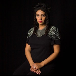 Falconiere Cowl Neck Capelet High Neck Chain Mantle Silver-tone Made to ...