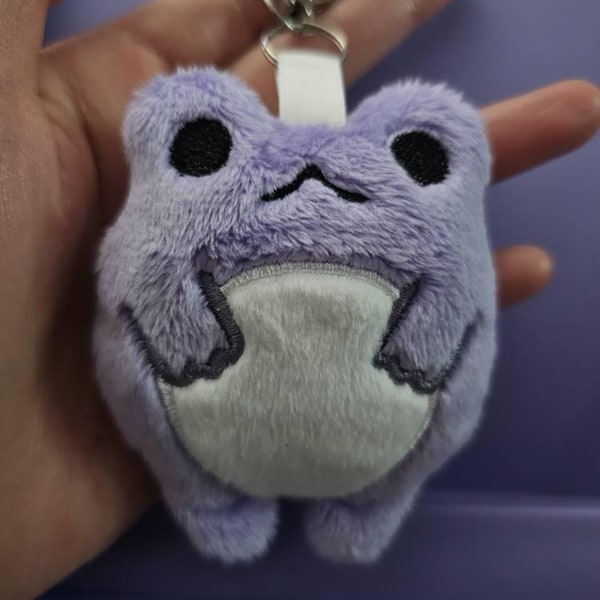 Taro - Purple Frog Plushie Keychain Handmade - Etsy