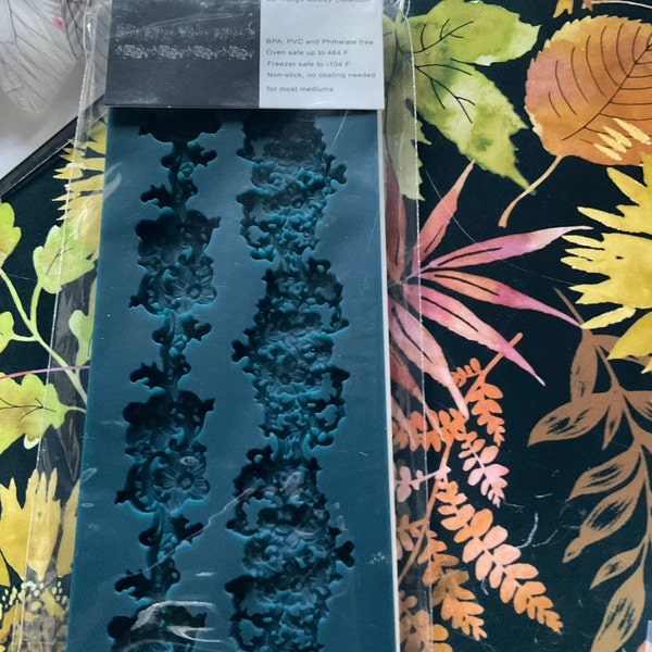 Floral Borders 3 Mold Zuri Designs Mold Silicone Mould, Floral Border ...