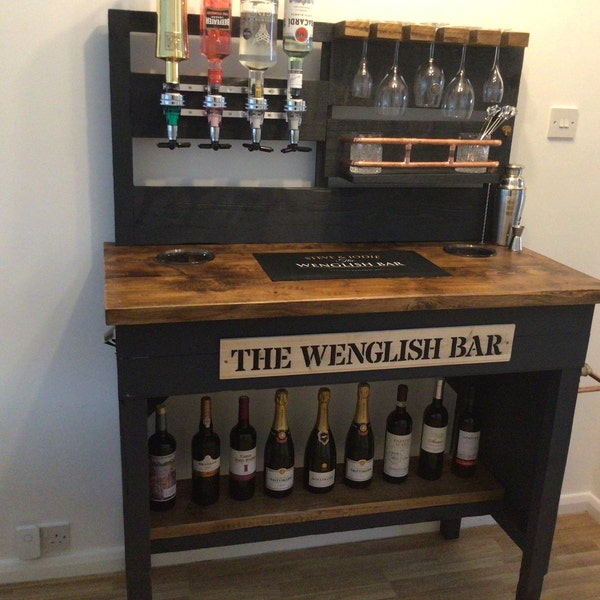 Rustic Hand Made Indoor Outdoor Garden Cocktail Bar - Etsy