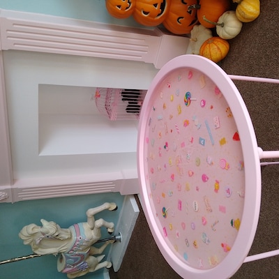 Pink Candy Table, Pink Coffee Table, Epoxy Side Table - Etsy