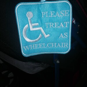 Treat as Wheelchair Sign, Disabled Buggy Tag, Wheelchair Pram Clip ...