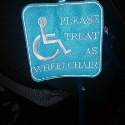 Treat as Wheelchair Sign, Disabled Buggy Tag, Wheelchair Pram Clip ...