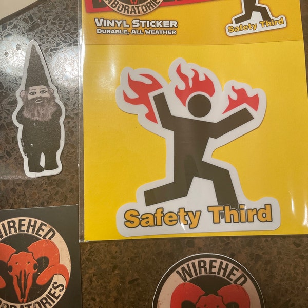 Safety Third! Vinyl Sticker 3" Waterproof, High Quality Die Cut Bumper ...