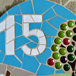 Custom-made house number mosaic classic style different | Etsy