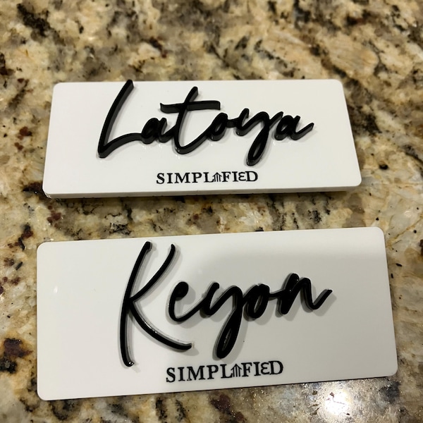 Custom Acrylic Name Badge Magnetic Name Badge Acrylic Name Plate ...