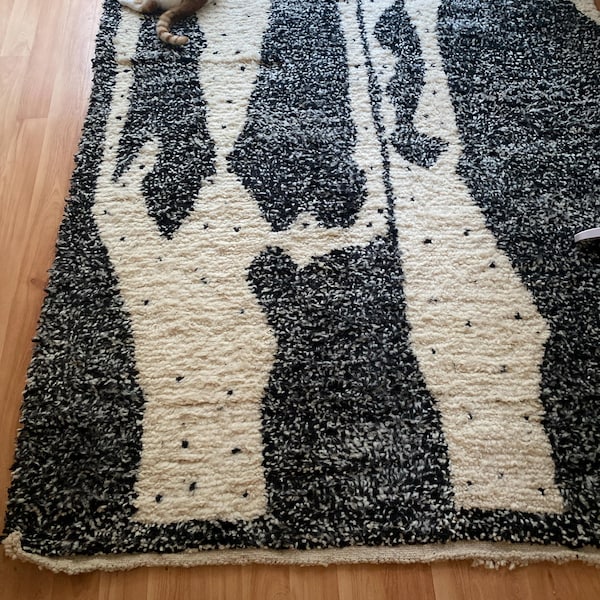 Berber Rug, Tapis Berbere, Moroccan Rug Hand Knotted, Beni Ourain Rug ...