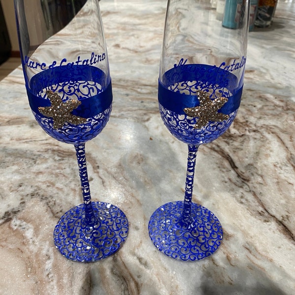 Purple Wedding Flues, Lilac Wedding Glasses, Wedding Champagne Flutes ...