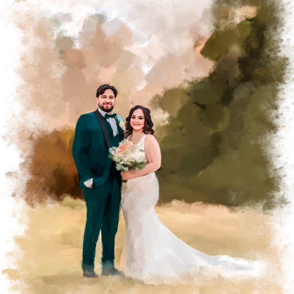 Personalised Watercolour Painting From Photo, Gifts for Couple, Custom ...