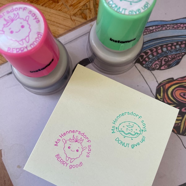 Custom Teacher Stamp,personalized Name Teacher Stamps,custom Teacher ...